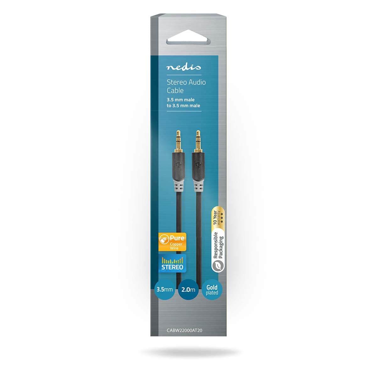 Nedis Mini Jack (3.5mm) to Mini Jack (3.5mm) 2.0m – Knight Sound and Light